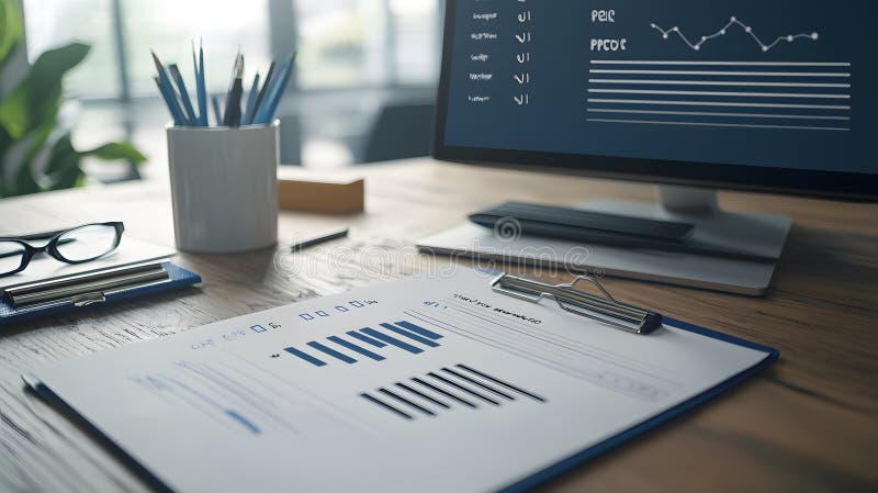 Well-Organized Study Desk Showcasing Progress and Productivity with ...