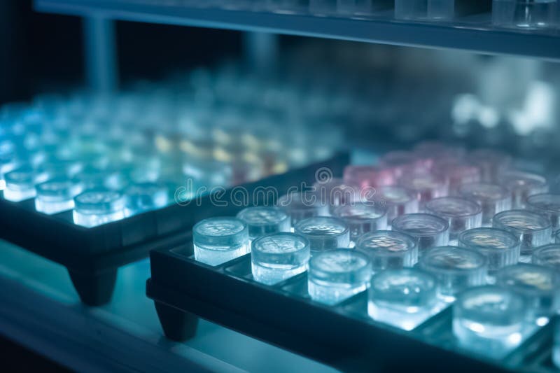 96 Well Plate with Samples for Biological Analysis. Microplate for ...