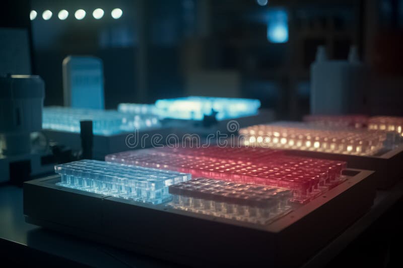 96 Well Plate with Samples for Biological Analysis. Microplate for ...