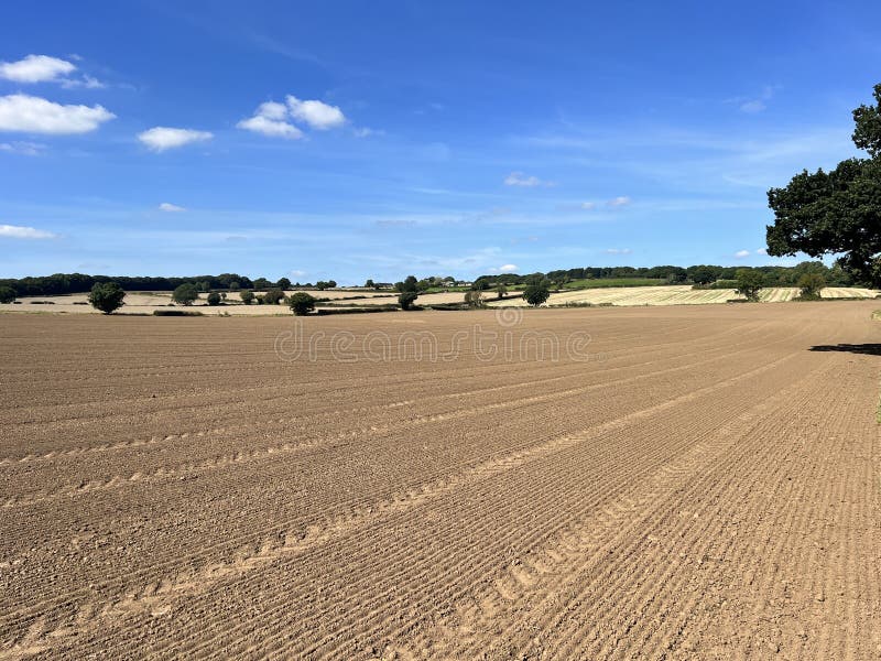 Farm Fields stock photo. Image of ploughed, fields, industry - 289264134