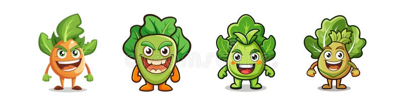 Well Rested Arugula Vegetable Inline Illustration Stock Vector ...