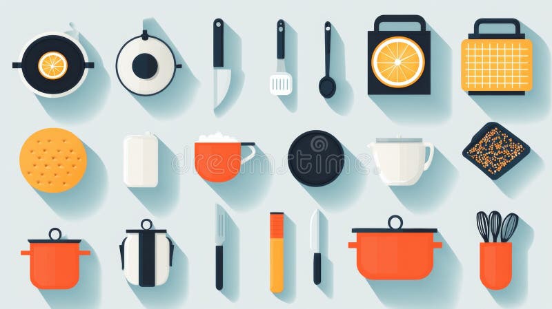 A Well-rounded Icon Set Displaying Numerous Catering and Culinary Icons ...