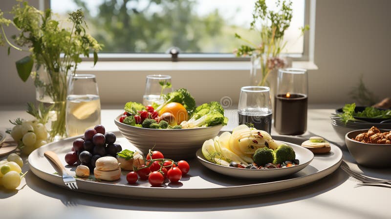 Balanced food stock illustration. Illustration of supper - 298148425