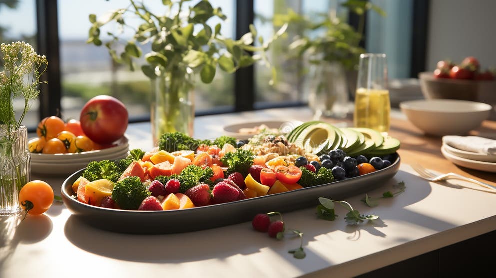 Balanced food stock illustration. Illustration of brunch - 298148460