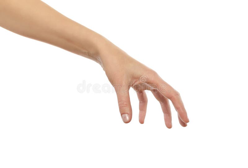 Well Shaped Female Hand Reaching For Something. Stock Image - Image of ...
