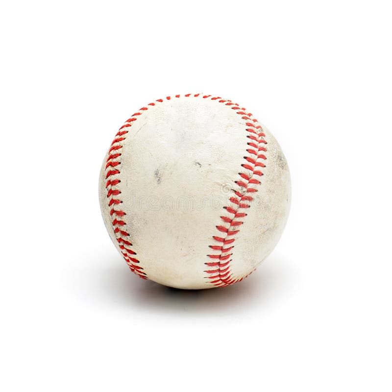 Well Used Baseball Isolated Stock Image - Image of hardball, fastball ...