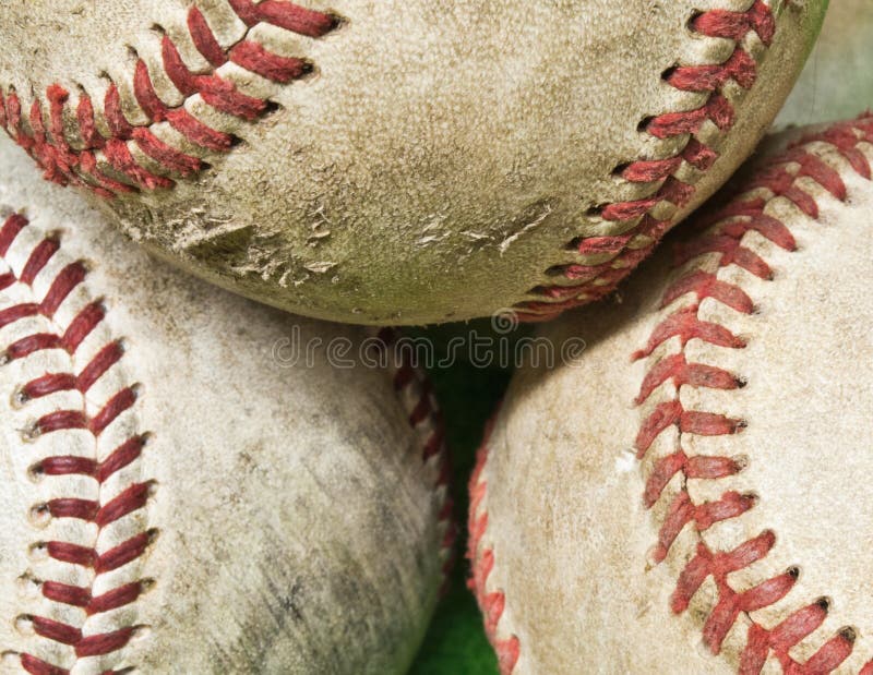 Well used baseballs stock photo. Image of close, balls - 19471024
