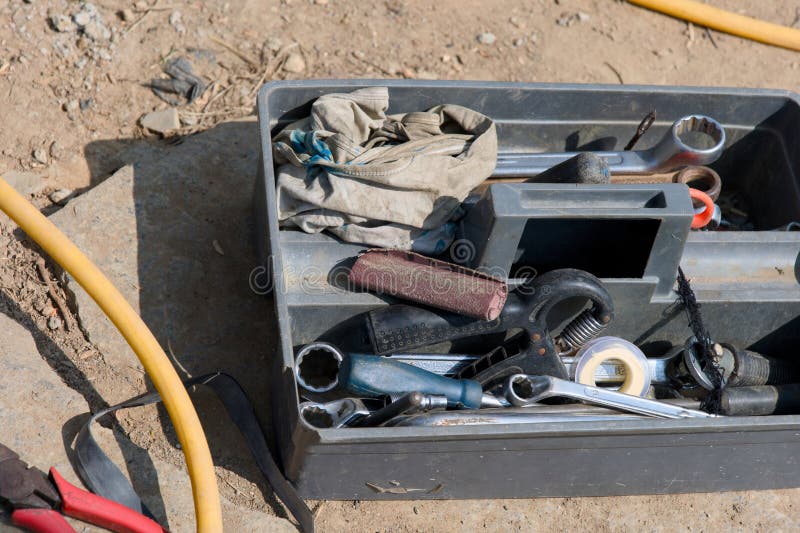 Toolbox Essentials stock photo. Image of maintenance - 355768050