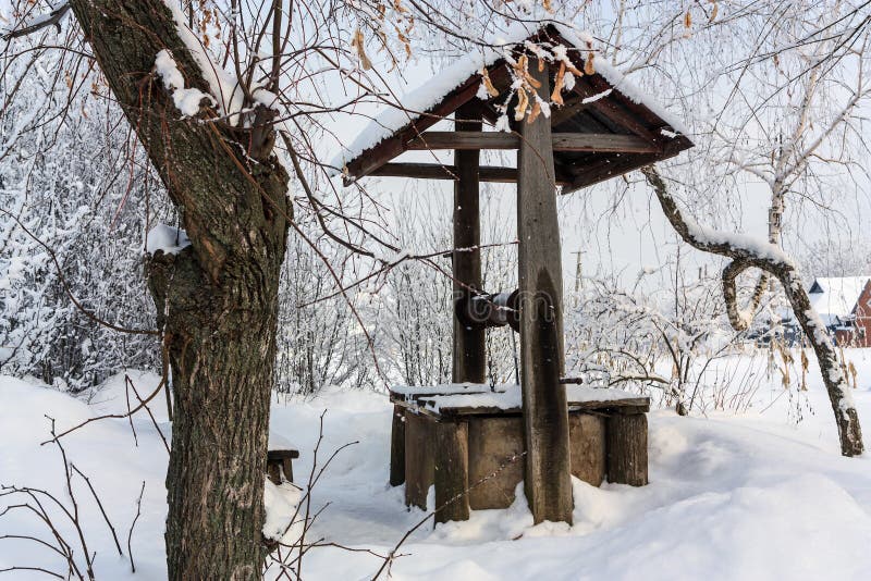 Well stock image. Image of branch, outdoors, covered - 76622655
