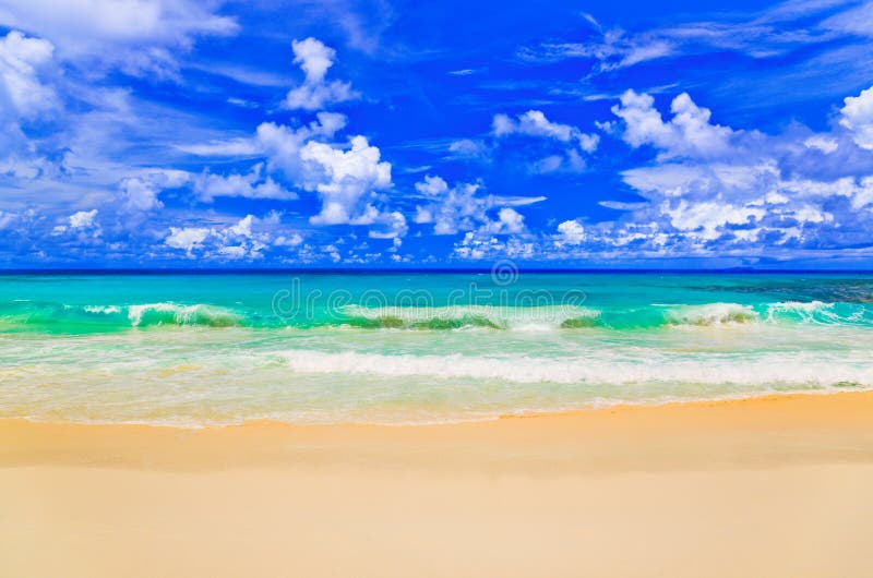 Wellen Auf Tropischem Strand Stockbild - Bild von strand, tropischem ...