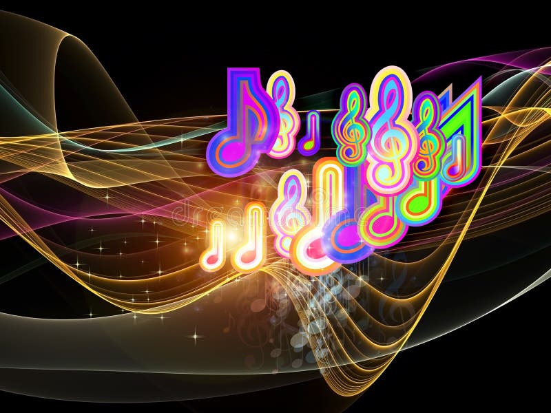 Wellen von Musik stock abbildung. Illustration von konzert - 17111016