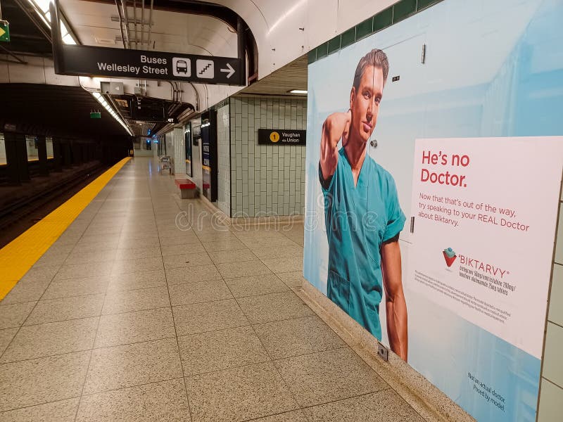 Wellesley Subway Station Interior View Editorial Photography - Image of ...