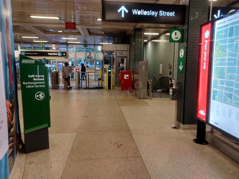 Wellesley Subway Station Interior View Editorial Image - Image of ...