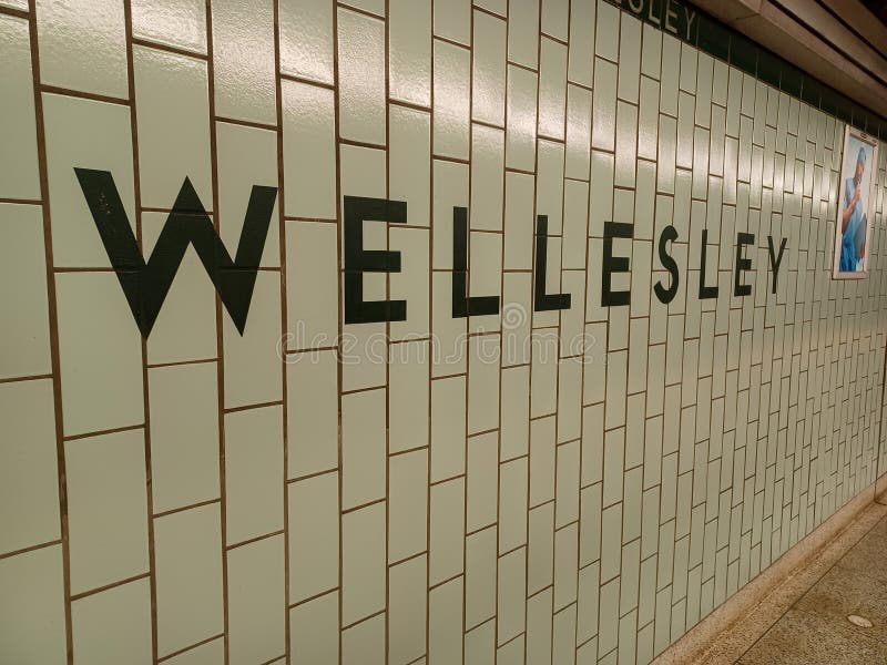 Wellesley Subway Station Interior View Editorial Stock Image - Image of ...