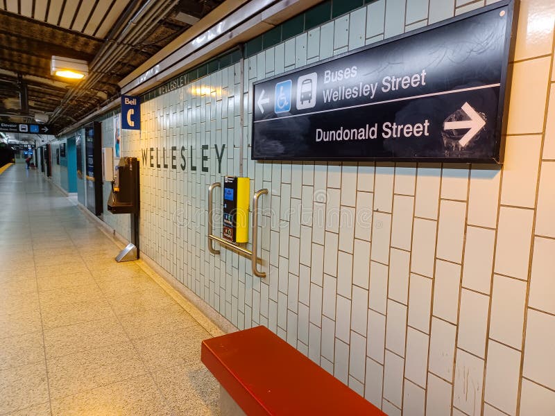 Wellesley Subway Station Interior View Editorial Photography - Image of ...