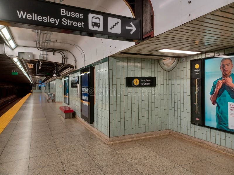 Wellesley Subway Station Interior View Editorial Stock Photo - Image of ...