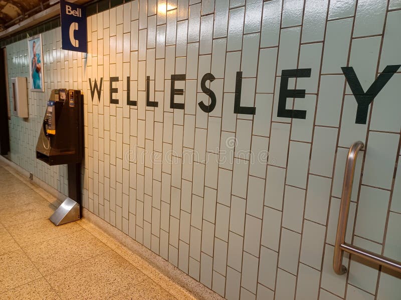 Wellesley Subway Station Interior View Editorial Stock Image - Image of ...