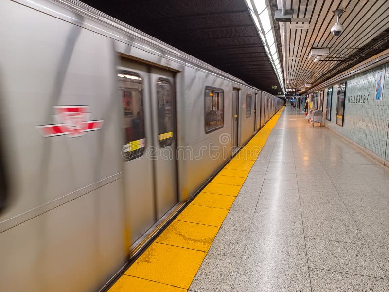 Wellesley Subway Station Interior View Editorial Stock Image - Image of ...