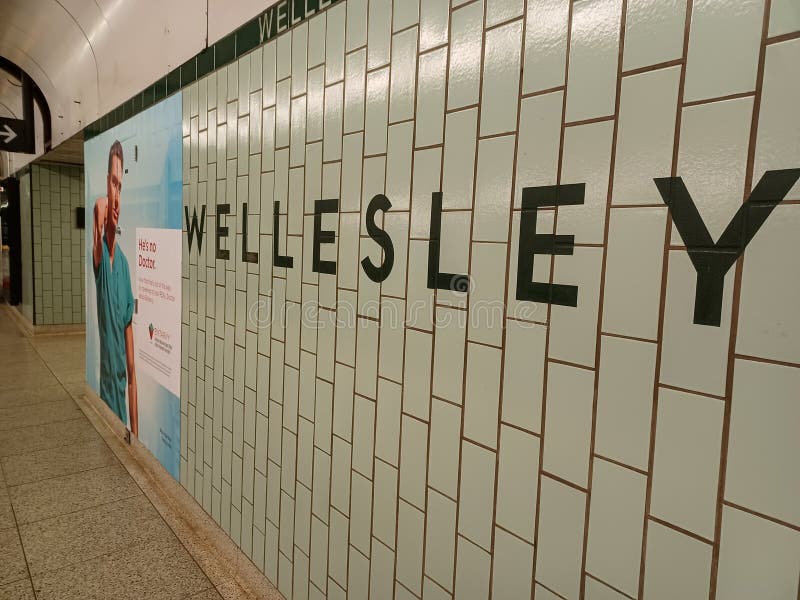 Wellesley Subway Station Interior View Editorial Image - Image of ...