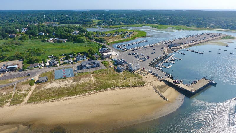 Wellfleet, Cape Cod Harbor Aerial Stock Image - Image of view, point: 247375585