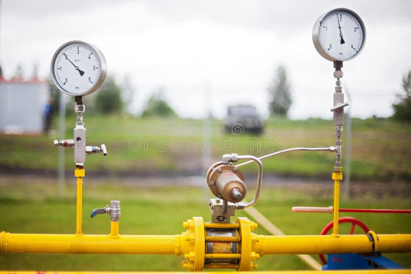 Wellhead Pressure Gauge stock image. Image of equipment - 59801501