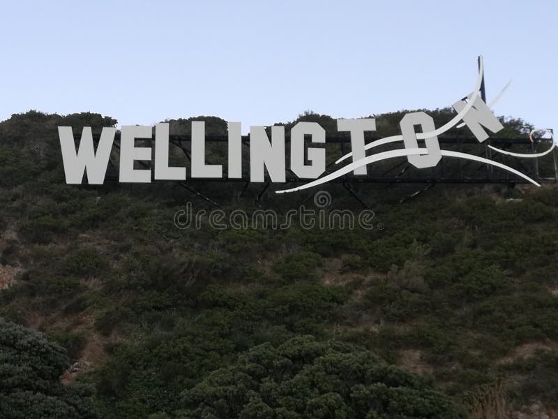 Wellington Sign in NZ editorial photography. Image of wellington ...