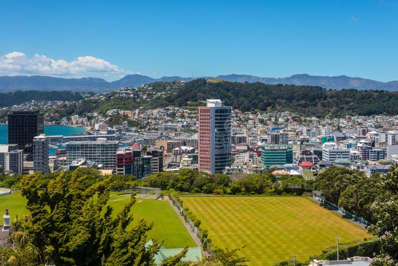 Wellington Skyline stockfoto. Bild von stadt, australasien - 72429020