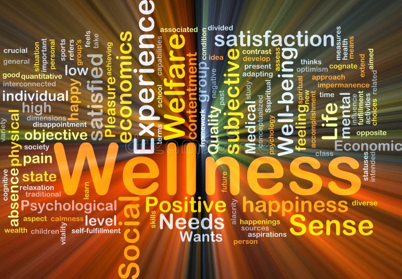 Wellness Background Concept Glowing Stock Illustration - Illustration ...