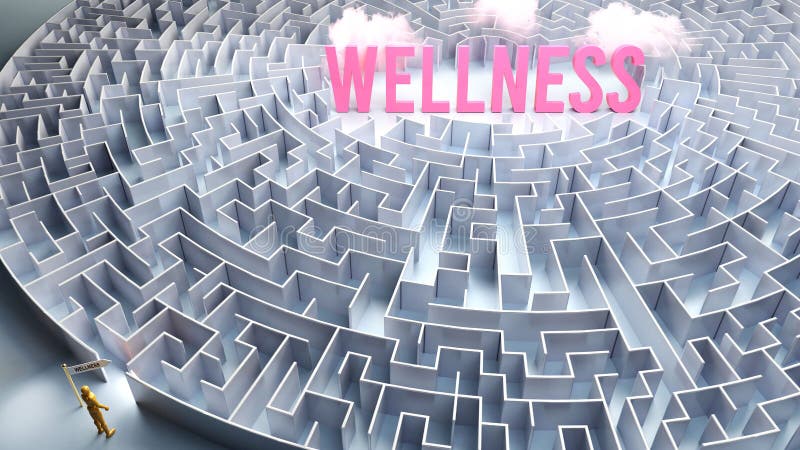 Wellness and a Difficult Path To Reach it Stock Illustration ...