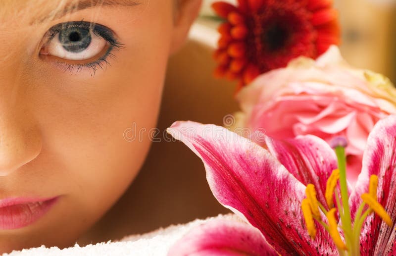 Wellness Girl Having Massage in Spa Stock Image - Image of beautiful ...