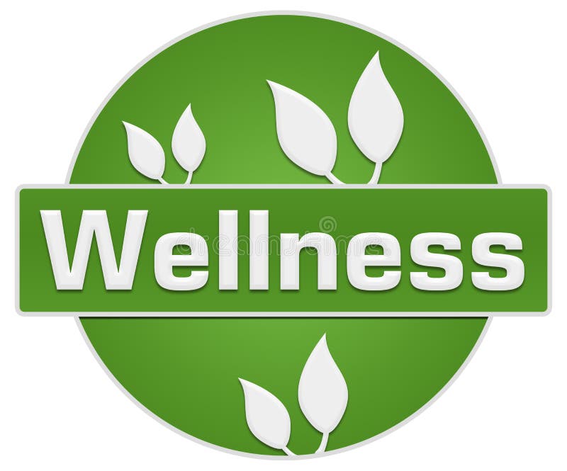 Wellness Green Circle Leaves Stock Illustration - Illustration of ...