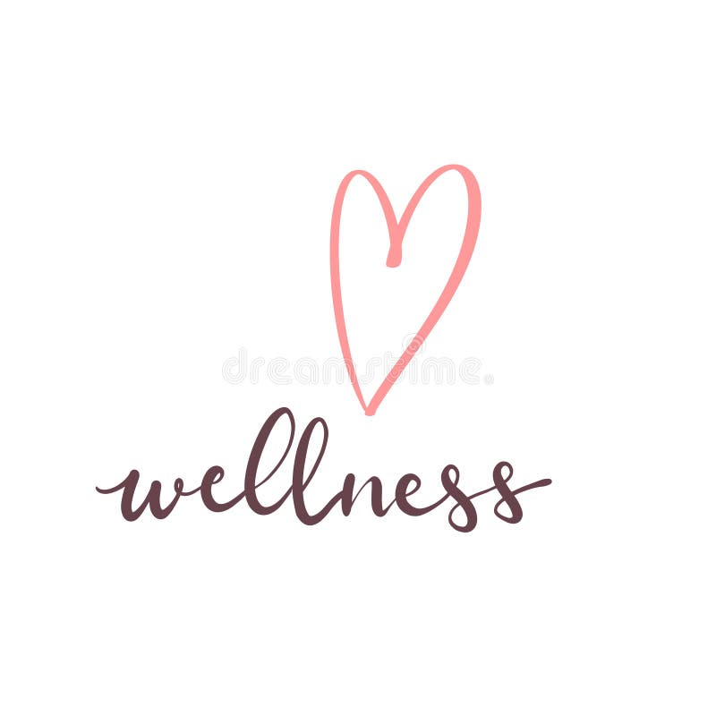 Wellness Handwritten Lettering Card Concept. Vector Illustration Design ...