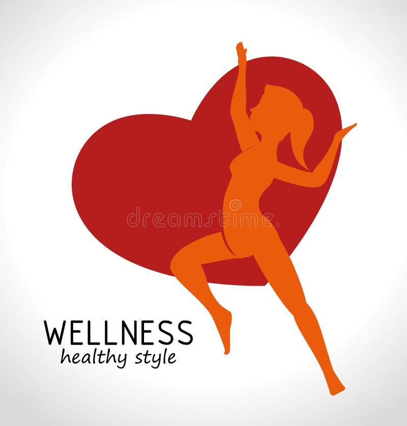 Wellness Healthy Style Design Stock Illustration - Illustration of ...