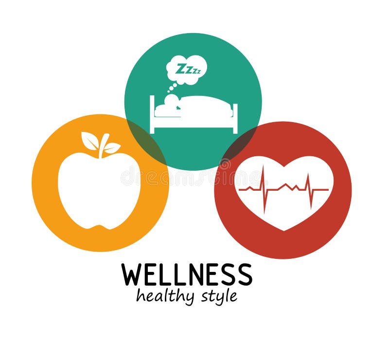 Wellness Healthy Style Design Stock Illustration - Illustration of ...