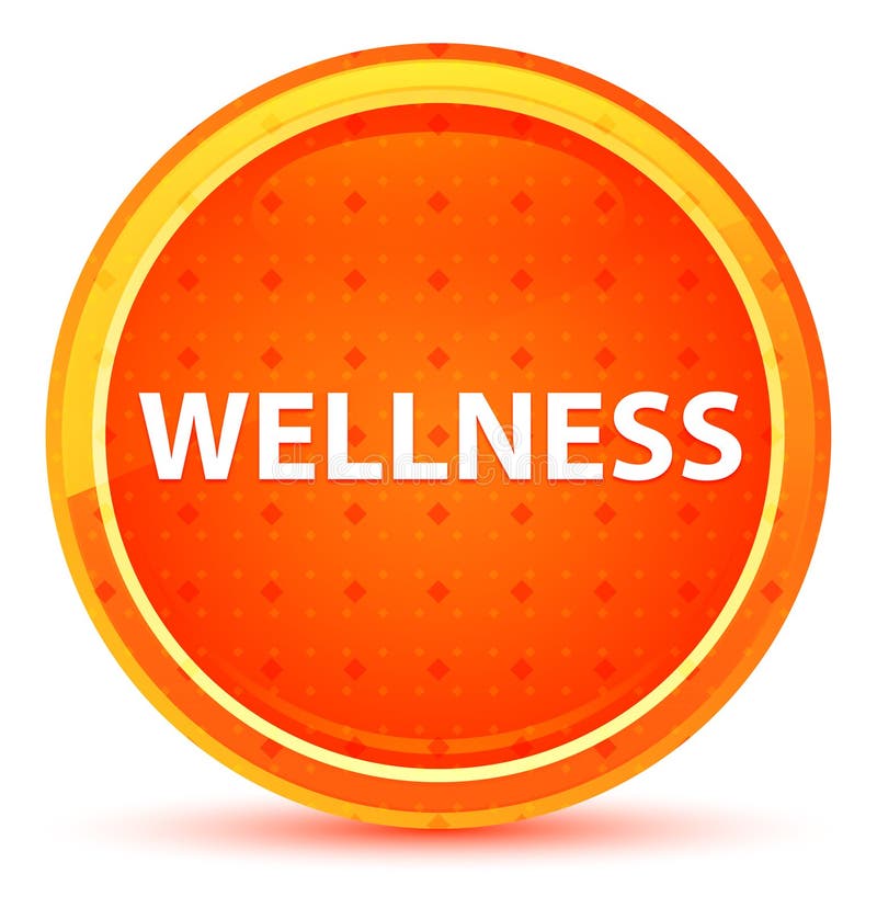 Wellness Natural Orange Round Button Stock Illustration - Illustration ...