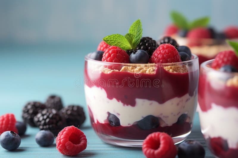 Wellness on a Plate Homemade Raspberry and Blueberry Yogurt Delight ...