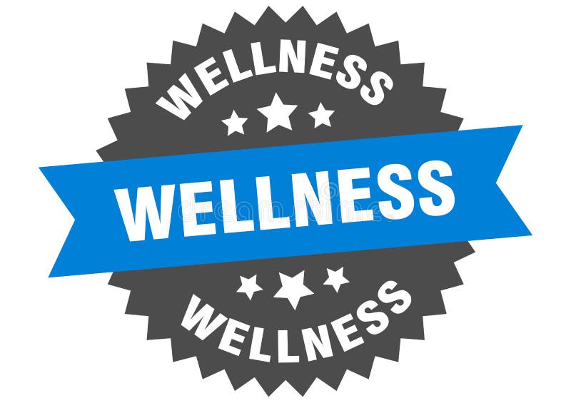 Wellness Sign. Wellness Round Ribbon Sticker Stock Vector ...