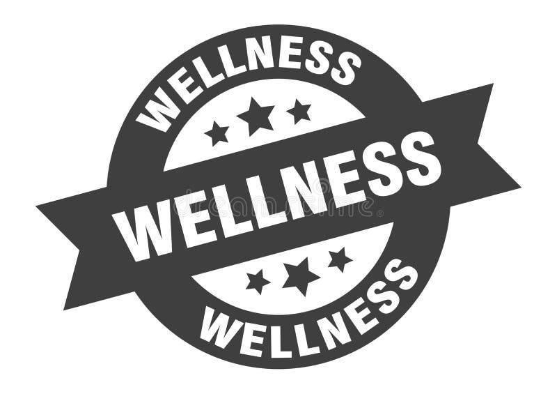 Wellness Sign. Wellness Round Ribbon Sticker Stock Vector ...