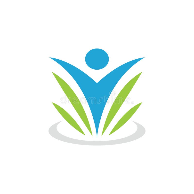 Wellness Simple Flat Vector Logo Stock Vector - Illustration of healthy ...