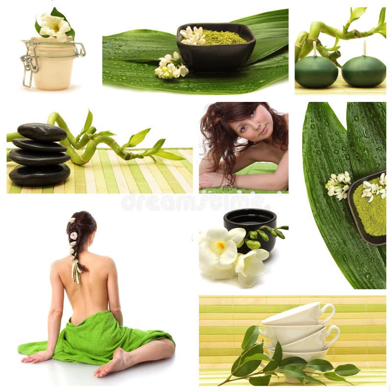 Wellness and spa collage stock photo. Image of energy - 2580460
