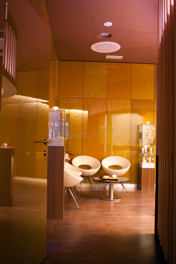 Wellness and spa hallway stock photo. Image of enter - 15693028