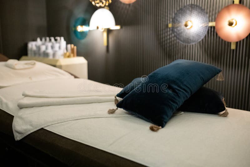Wellness Spa Room Interior Decoration Stock Image - Image of relax ...