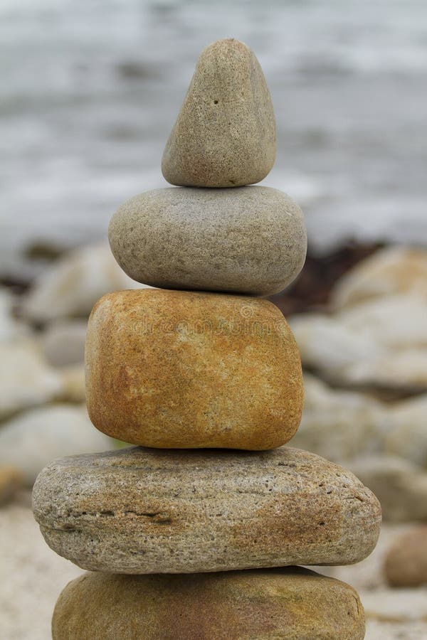 Four Stone Stack Balancing Rocks Stock Photo - Image of pebble, mineral ...