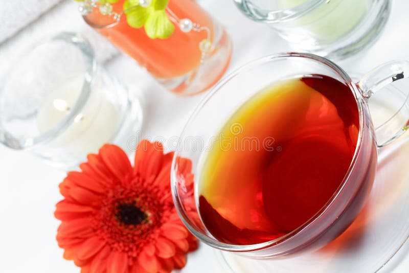 Wellness tea stock image. Image of herbal, orange, diet - 3850997