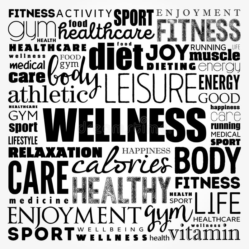 WELLNESS word cloud stock illustration. Illustration of doctor - 199696944