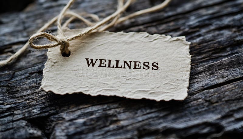 Wellness Word Written on a Looking Card Stock Image - Image of ...