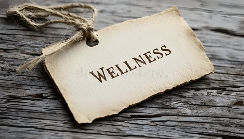 Wellness Word Written on a Looking Card Stock Image - Image of written ...