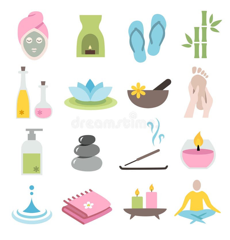 Wellnesspictogrammen vector illustratie. Illustration of lichaam - 41872759