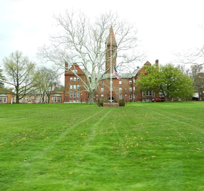Wells College during Corona Springtime Quarantine Stock Image - Image ...