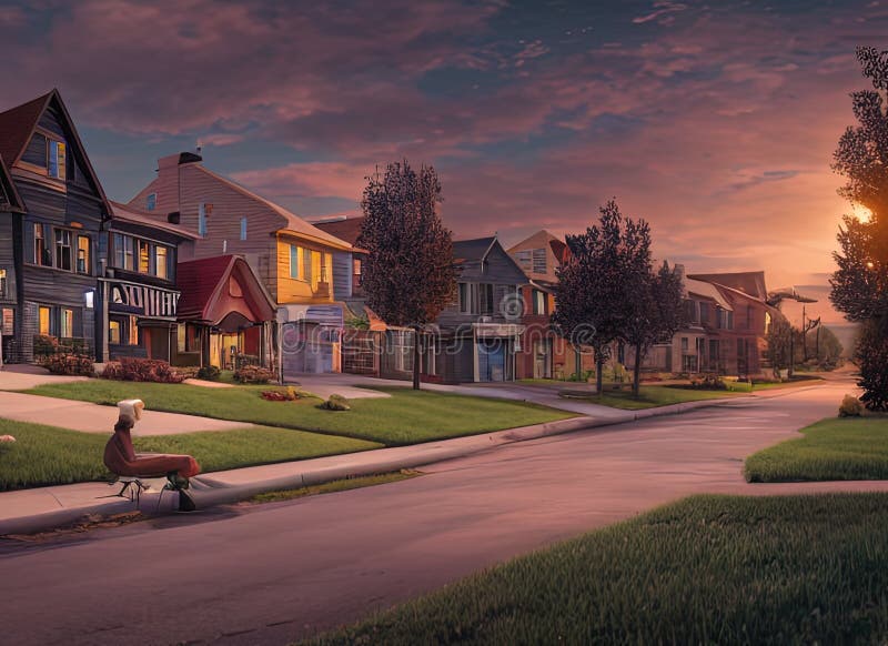 Wellshire Neighborhood in Denver, Colorado USA. Stock Illustration ... Wellshire Neighborhood in Denver, Colorado USA. Stock Illustration ...